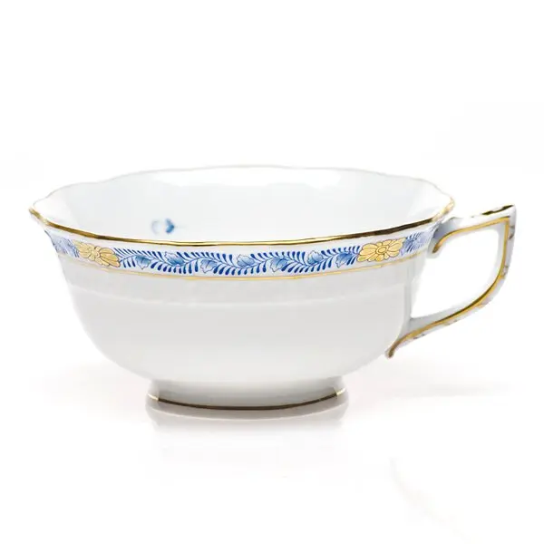 HEREND Chinese Bouquet Tea Cup, Garland - Blue