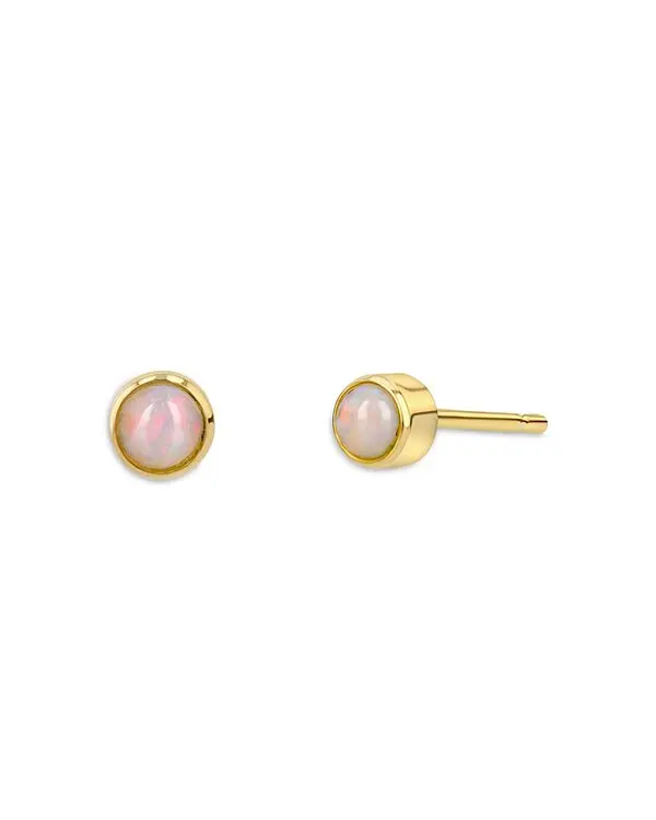 Zoe Chicco 14k Yellow Opal Stud Earrings - Gold