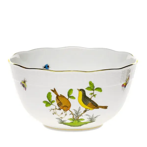 HEREND Rothschild Bird Multi-color Round Bowl - Motif