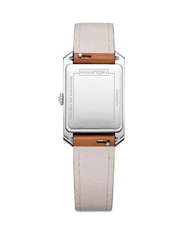 Baume & Mercier Hampton Watch, 35mm - White/brown
