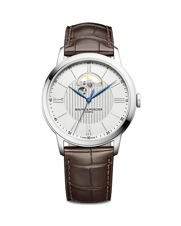 Baume & Mercier Classima 42mm Watch - White/brown