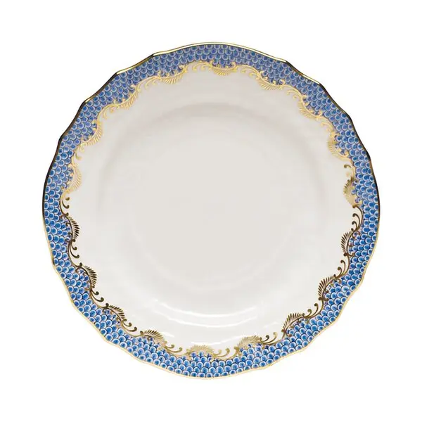 HEREND Fishscale Bread & Butter Plate - Blue