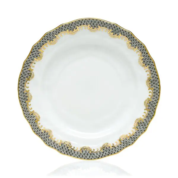 HEREND Fishscale Bread & Butter Plate - Gray