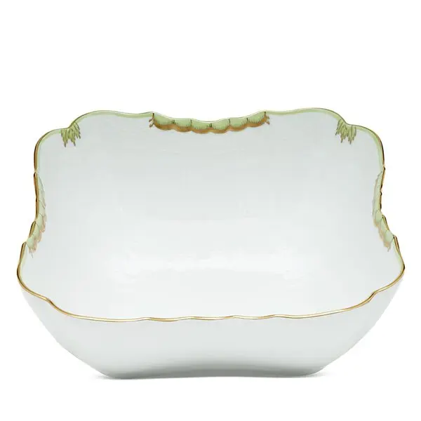 HEREND Square Salad Bowl - Green