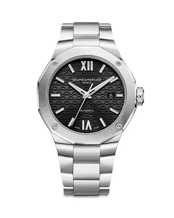 Baume & Mercier Riviera Strap Watch, 42mm - Black/silver