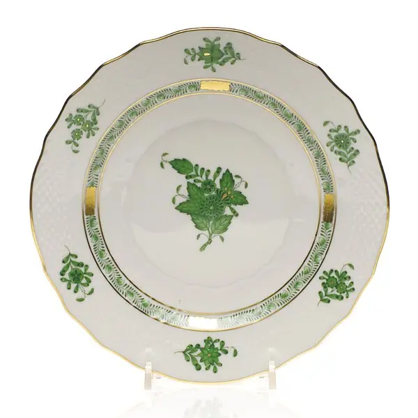HEREND Chinese Bouquet Salad Plate - Green