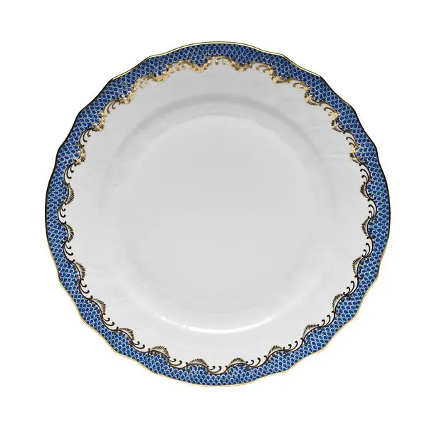 HEREND Fishscale Dinner Plate - Blue