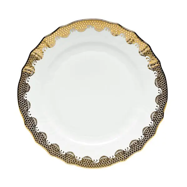 HEREND Fishscale Dinner Plate - Gold