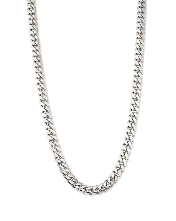 ALBERTO AMATI Sterling Cuban Chain Necklace - Silver