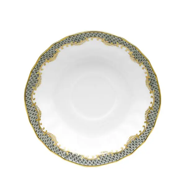 HEREND Fishscale Canton Saucer - Gray