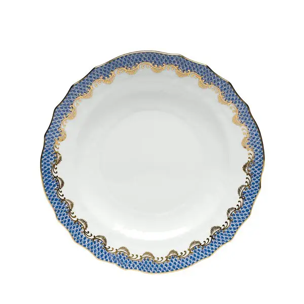 HEREND Fishscale Salad Plate - Blue