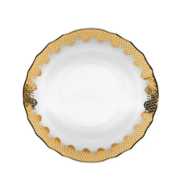 HEREND Fishscale Salad Plate - Gold