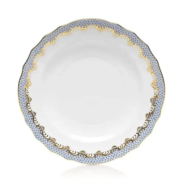 HEREND Fishscale Salad Plate - Light Blue