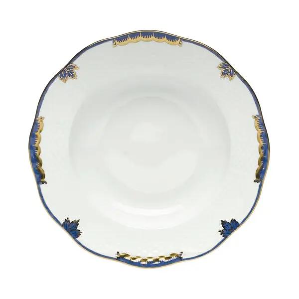 HEREND Princess Victoria 8 Rim Soup - Blue