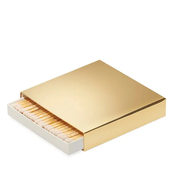 Aerin Square Match Sleeve With Matches - Gold