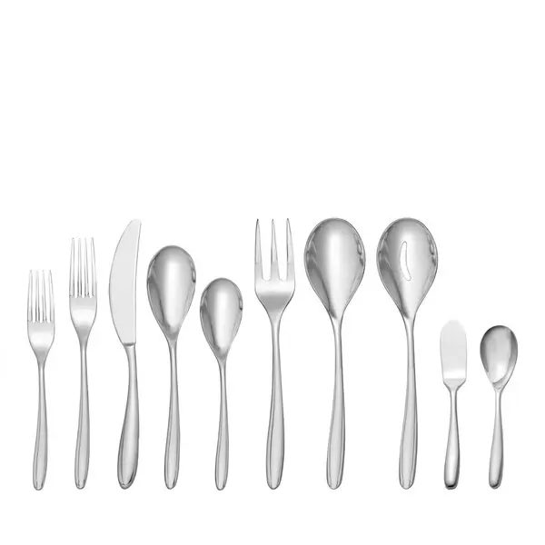 NAMBE Bend 45-piece Flatware Set - Stainless Steel