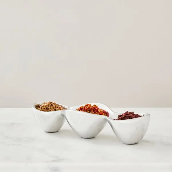 NAMBE Triple Condiment Serving Dish