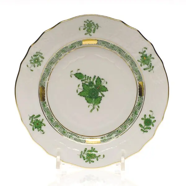 HEREND Chinese Bouquet Bread & Butter Plate - Green