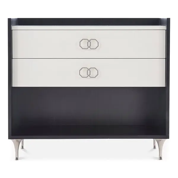 BERNHARDT Silhouette 2 Drawer Nightstand - Eggshell
