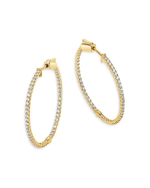 Bloomingdale'S Diamond Inside-out Hoop Earrings, 1.0 Tcw - Yellow Gold