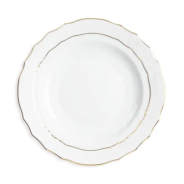 HEREND Golden Edge Salad Plate - White