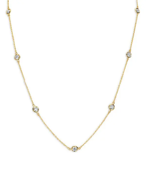 Bloomingdale'S 14k 1.50 Tcw Diamond Bezel Station Necklace - Yellow Gold