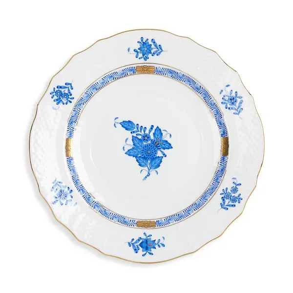 HEREND Chinese Bouquet Salad Plate - Blue