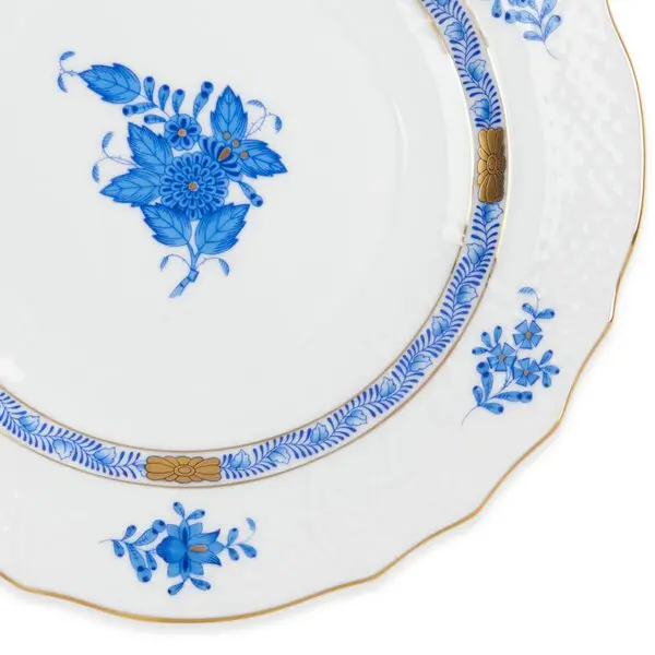 HEREND Chinese Bouquet Salad Plate - Blue