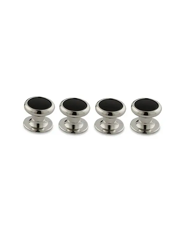 David Donahue Onyx Inlay Stud Set - Silver