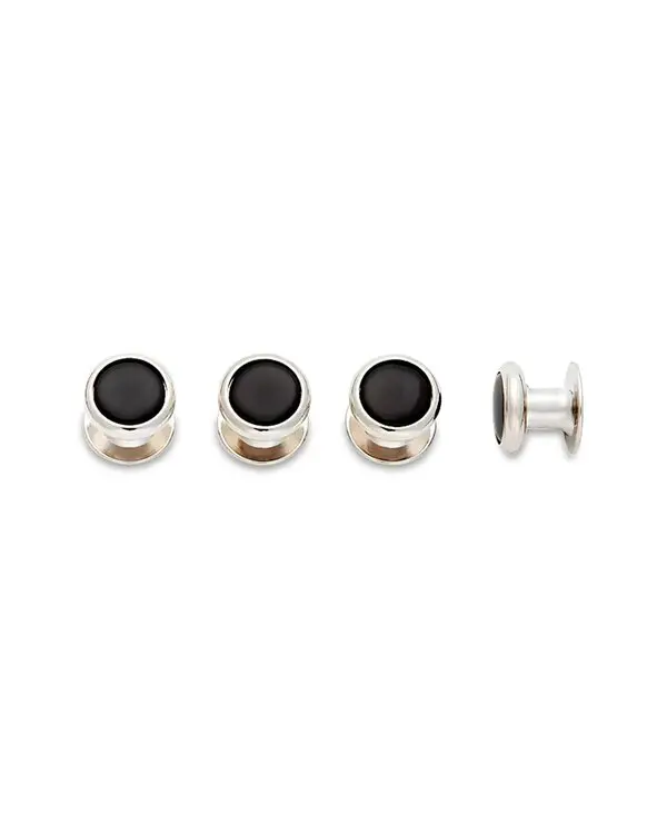 David Donahue Onyx Inlay Stud Set - Silver