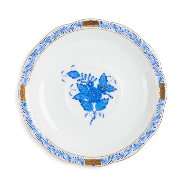 HEREND Chinese Bouquet Saucer - Blue
