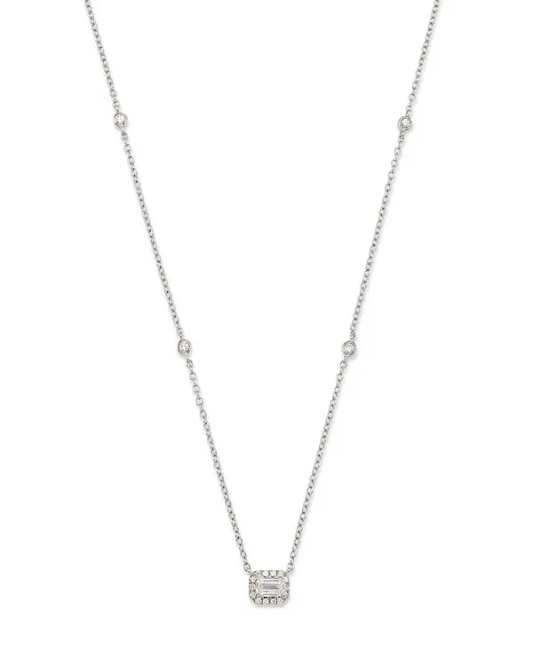 Bloomingdale'S Diamond Mosaic Pendant Necklace 0.50 Tcw - White