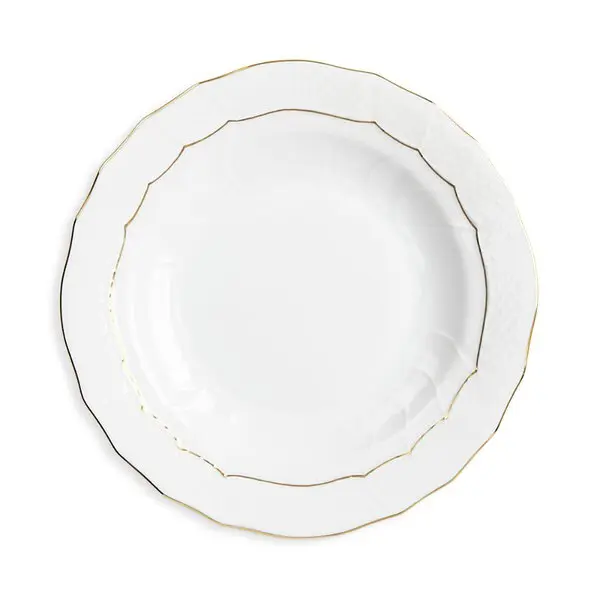 HEREND Golden Edge Dessert Plate - White/gold