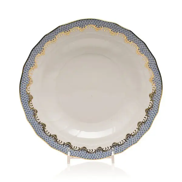 HEREND Fish Scale Dessert Plate - Light Blue