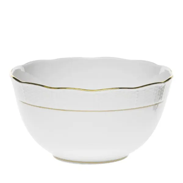 HEREND Golden Edge Round Bowl
