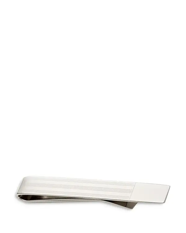 David Donahue Engraved Sterling Tie Bar - Silver