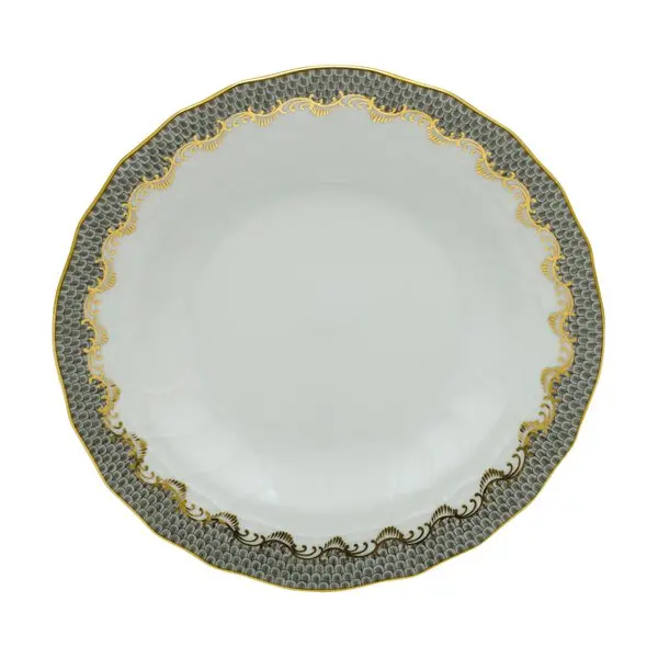 HEREND Fishscale Soup Plate - Blue