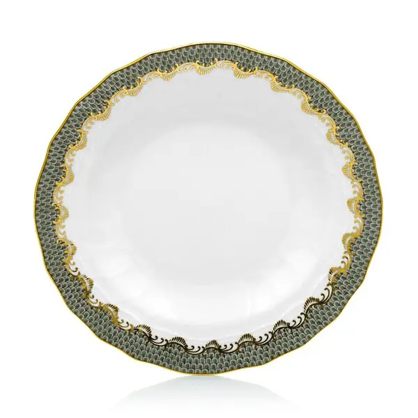 HEREND Fishscale Soup Plate - Gray