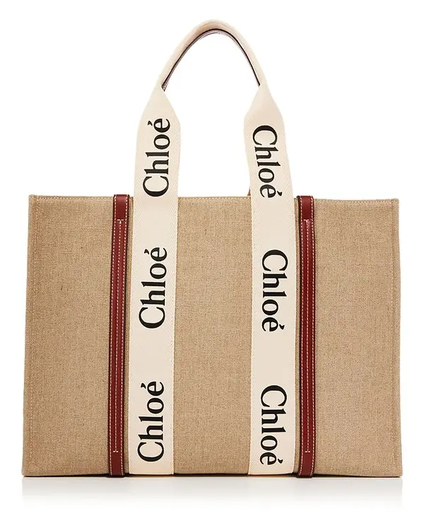 Chloé Woody Large Tote - White/brown
