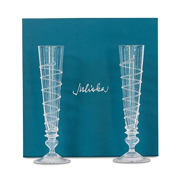 JULISKA Amalia Boxed Flutes, Set Of 2 - Clear