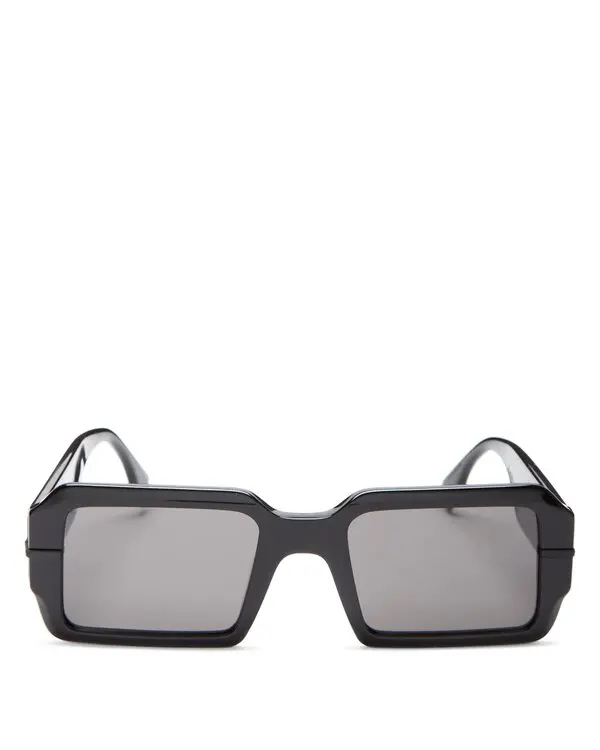 Fendi Fendigraphy Rectangular Sunglasses, 52mm - Black/gray Solid