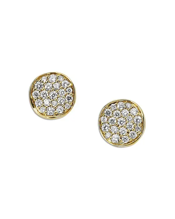 Ippolita 18k Yellow Gold Diamond Stud Earrings - White/gold