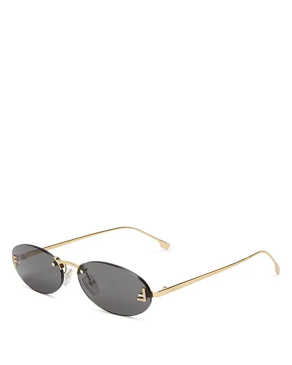 Fendi Rimless Round Sunglasses - Sengld/smk