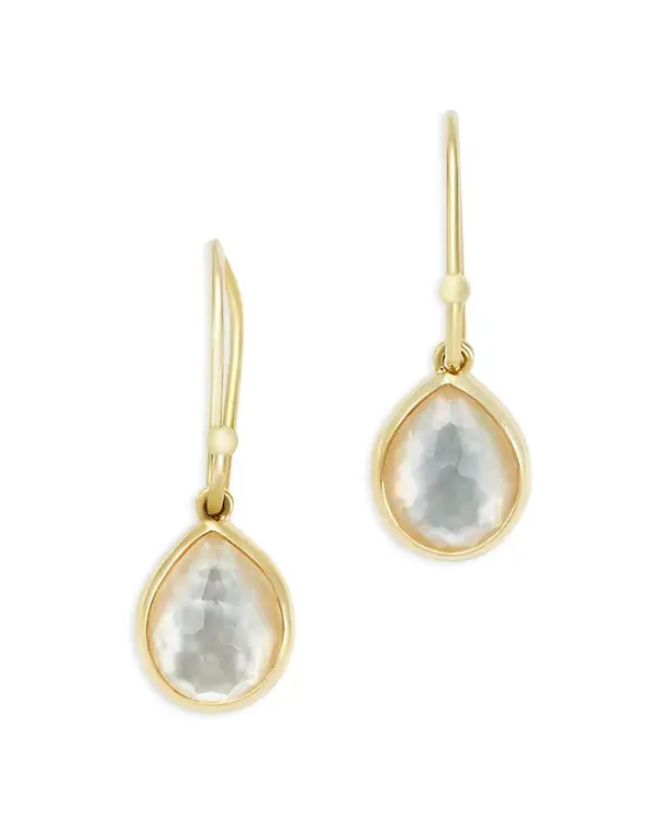 Ippolita 18k Yellow Gold Rock Candy Teardrop Earrings - White/gold
