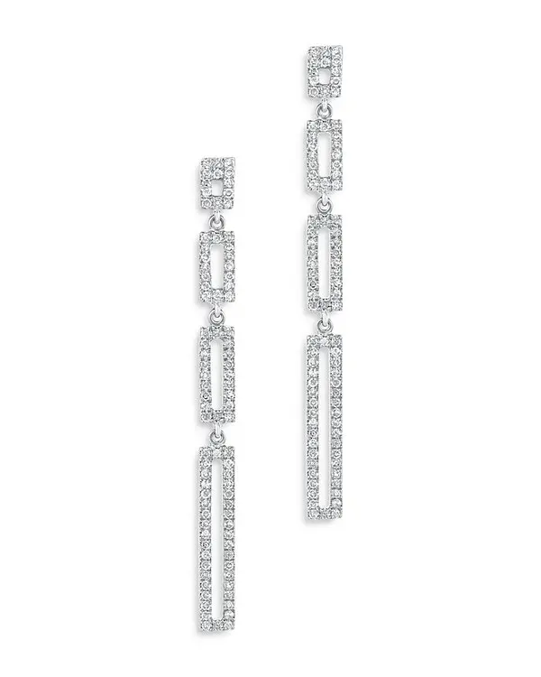 Bloomingdale'S Diamond Link Drop Earrings - White