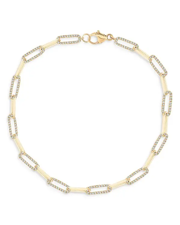 Bloomingdale'S Diamond Link Bracelet In 14k Yellow - Gold