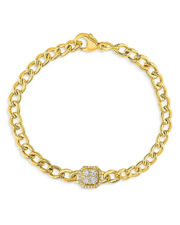 Bloomingdale'S Diamond Link Bracelet In 14k Yellow - Gold