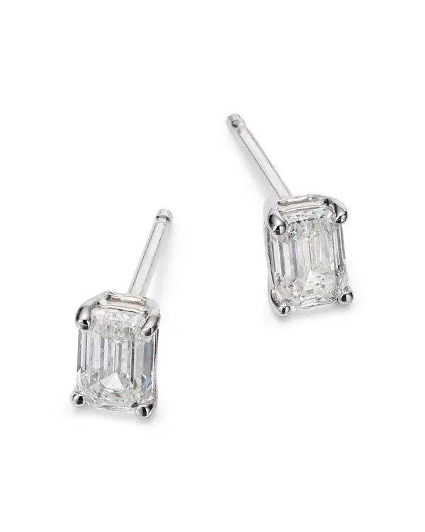 Bloomingdale'S Diamond Emerald-cut Stud Earrings, 0.50 Tcw