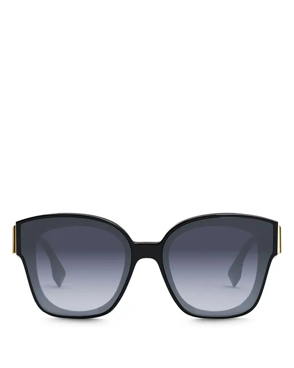 Fendi First Square Sunglasses, 63mm - Black/blue Gradient