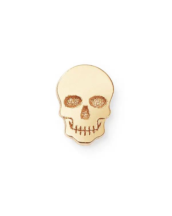 Zoe Chicco 14k Yellow Itty Bitty Skull Stud Earring - Gold